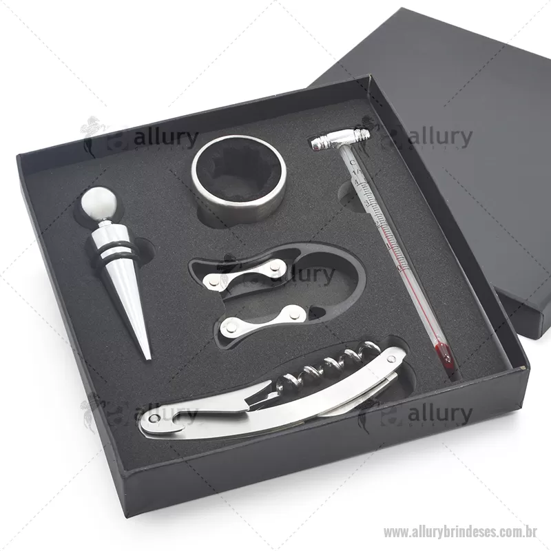 Kit Vinho 5 Peças Personalizado - ALLESKVI021 - Kit vinho - Espírito ...
